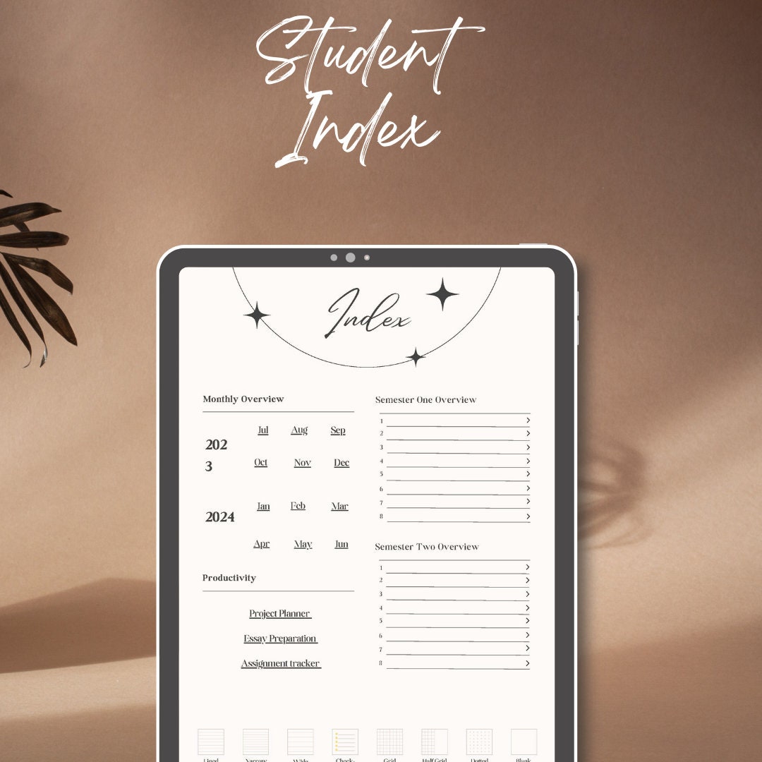 Digital Student Planner Academic Planner 2023-2024 College - Etsy