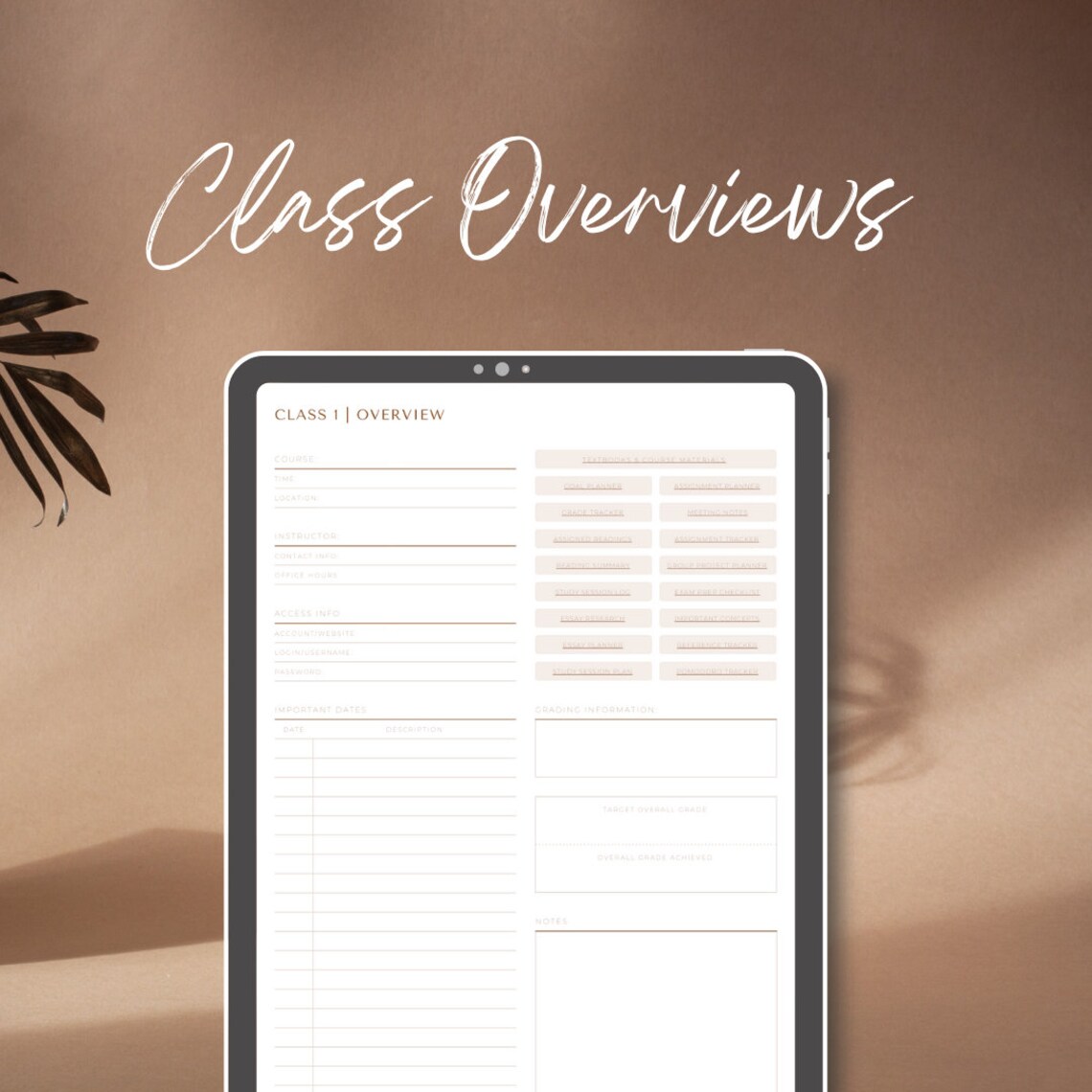 Digital Student Planner Academic Planner 2023-2024 College - Etsy