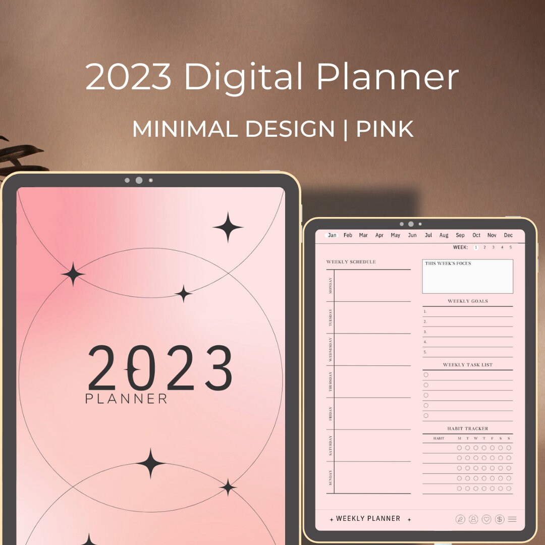 Digital Planner 2023,minimalist Planner, Daily, Weekly & Monthly ...