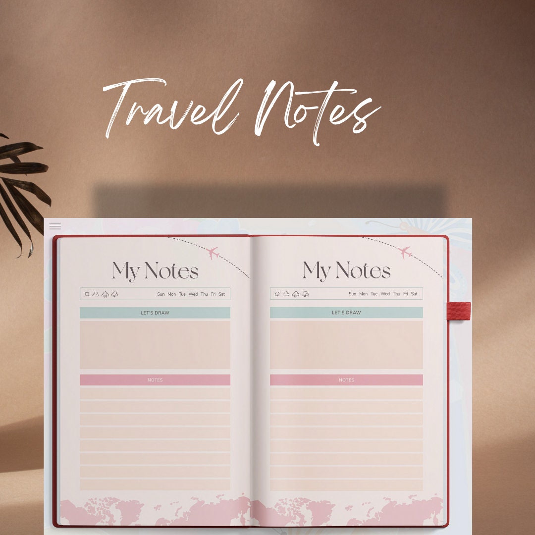 Travel Planner Digital Travel Journal Travel Planner Vacation Planner ...
