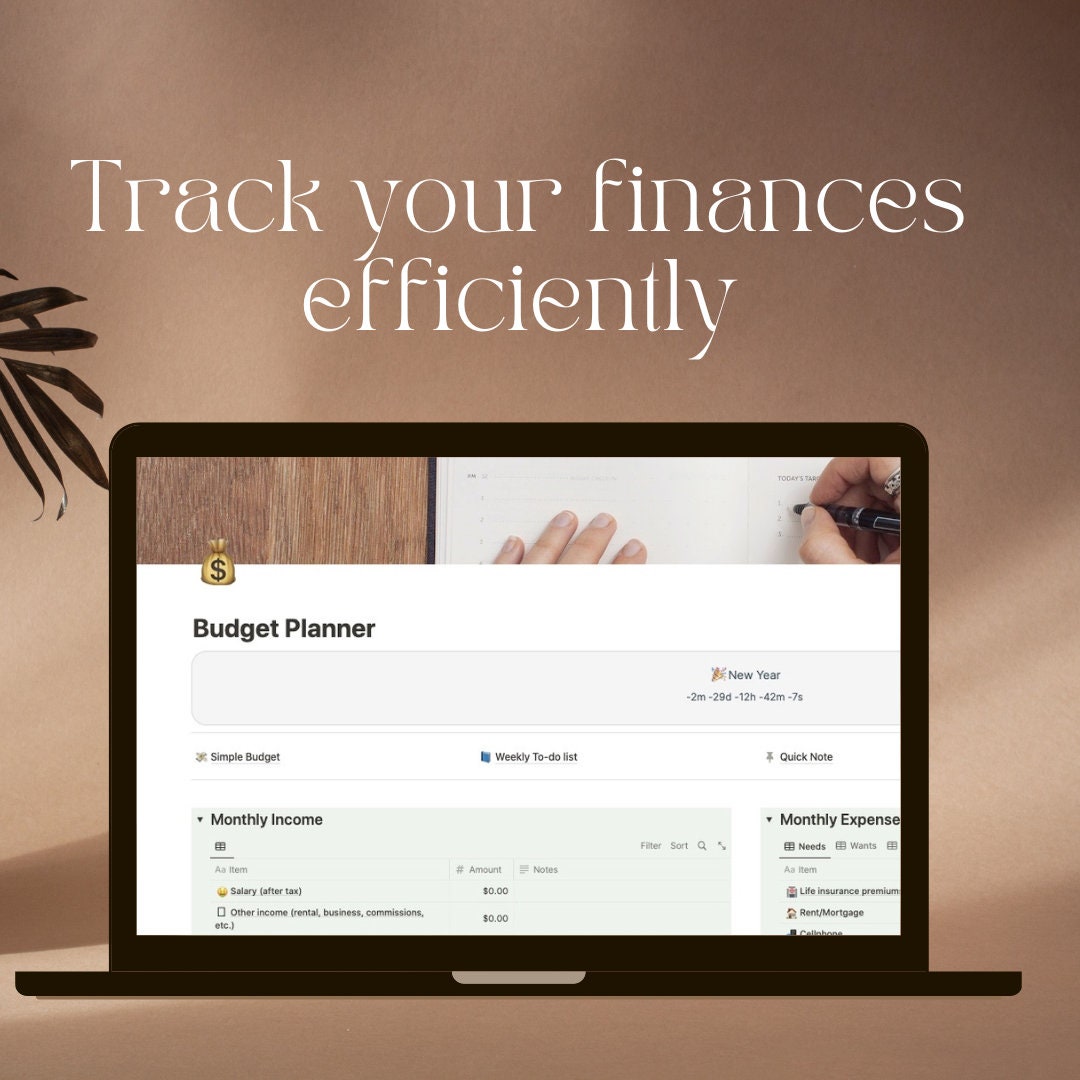 Simple Budget Planner Notion Template, Notion Planner, Budget Template ...