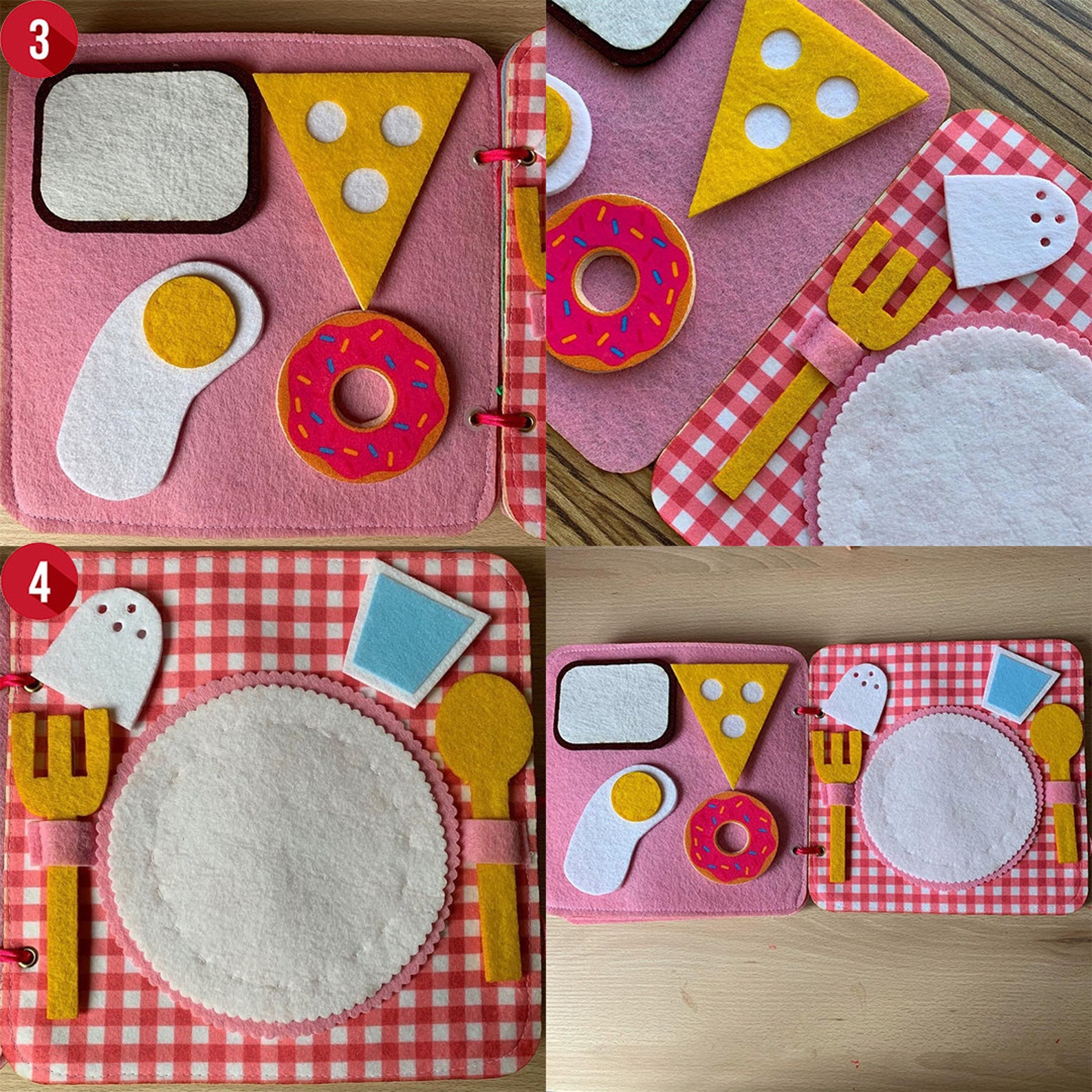 Quiet Book Toddler Girl, Felt Activity Book, Baby Busy Book, Montessori ...