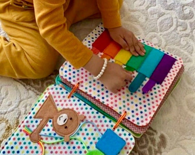 Quiet Book Toddler, Busy Book, Felt Montessori Book, Activity Sensory ...