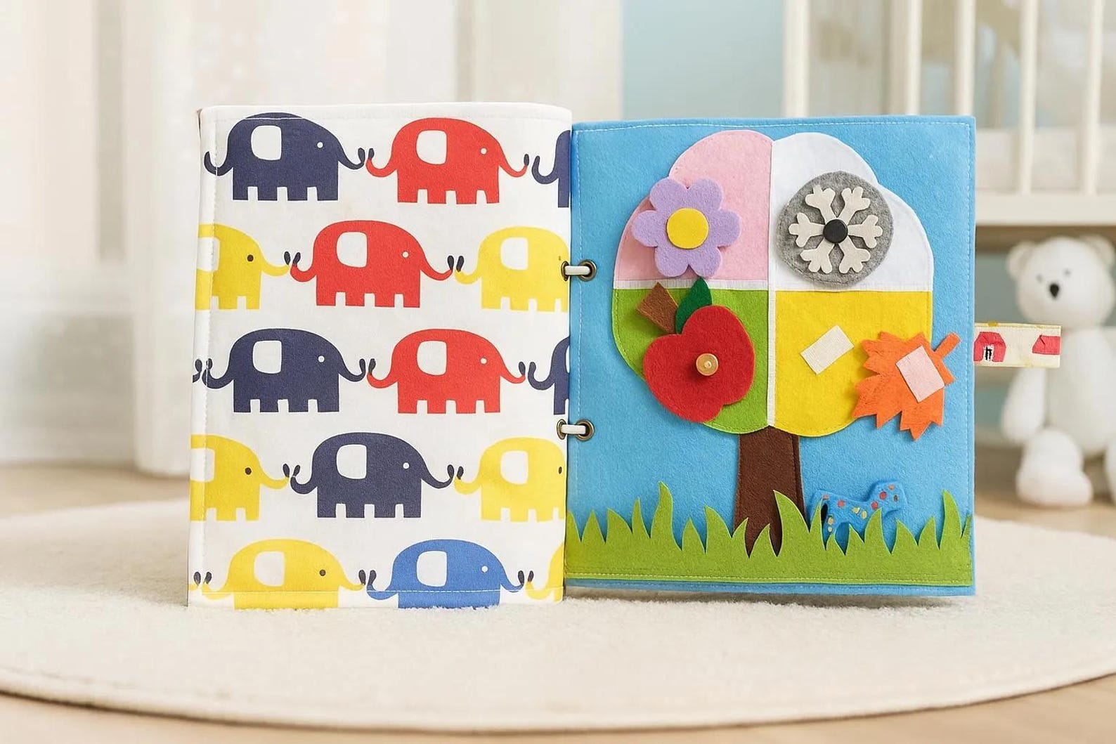 Travel Busy Book Toy, Quiet Activity Book for Fine Motor Skills, Felt ...