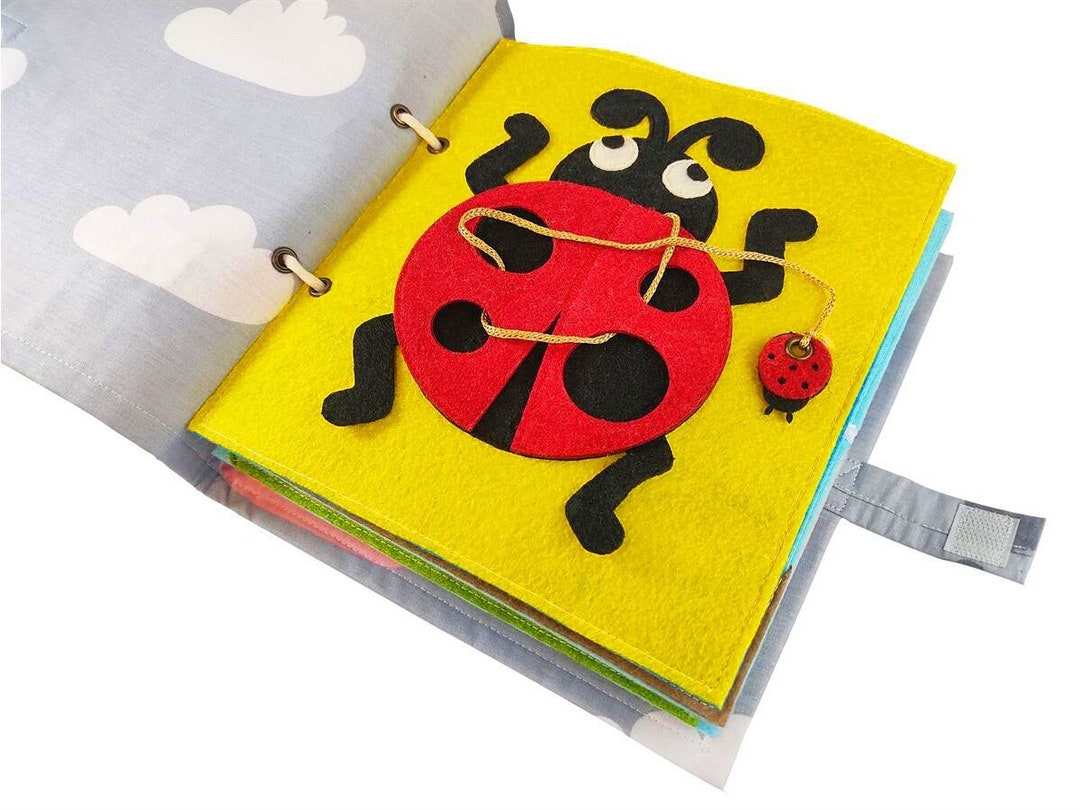 Busy Book for Girls, Quiet Book Toddler, Soft Sensory Book, Baby ...