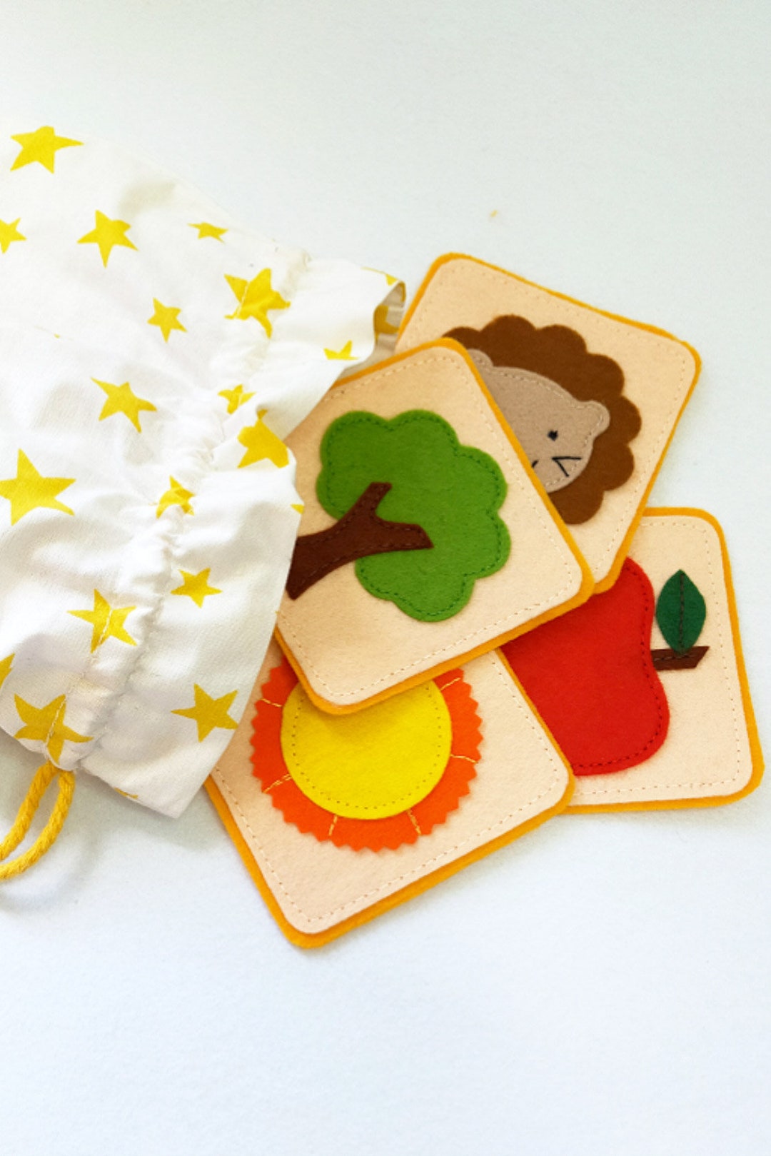 Felt Memory Game Cards for Kids Matching Puzzle Cards for - Etsy