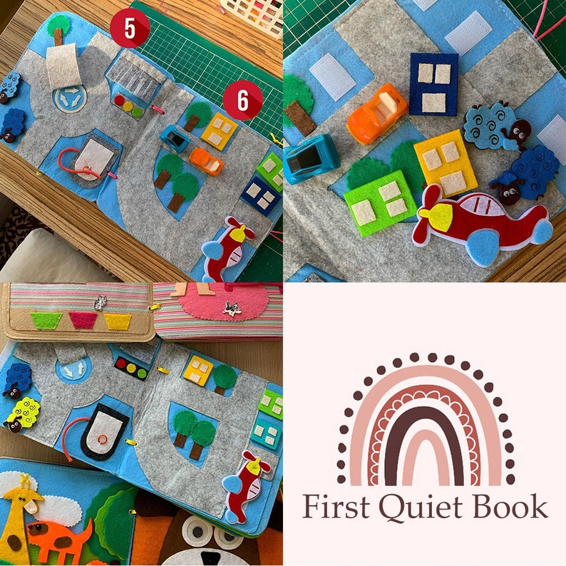 Learning Busy Board, Busy Quiet Book, Customized Baby Gift, Baby Shower ...