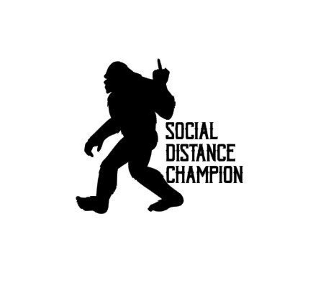 Bigfoot Decal / Camping Decal / Social Distance Decal / Sasquatch Decal ...