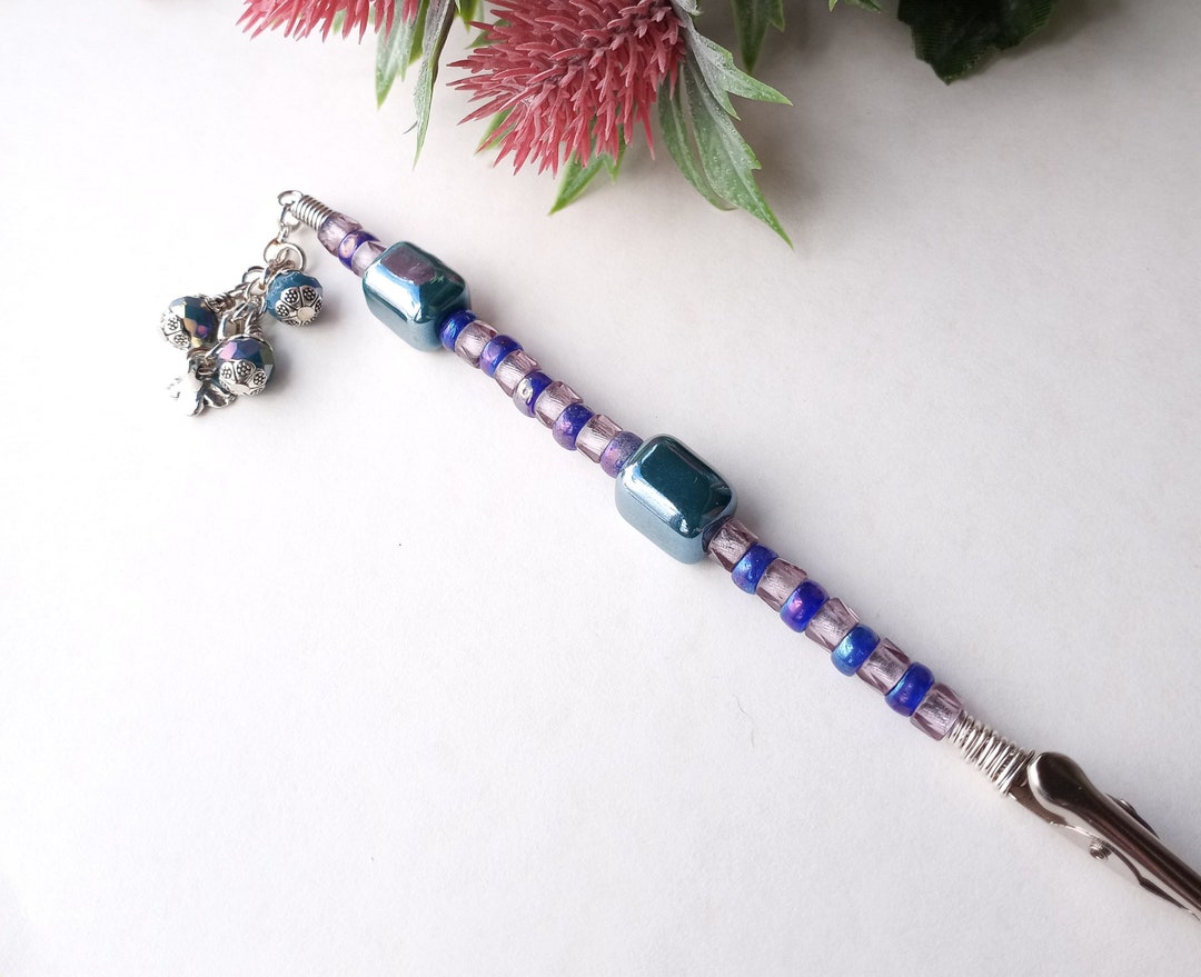 Alligator Clip With Ceramic and Glass Beads - Etsy