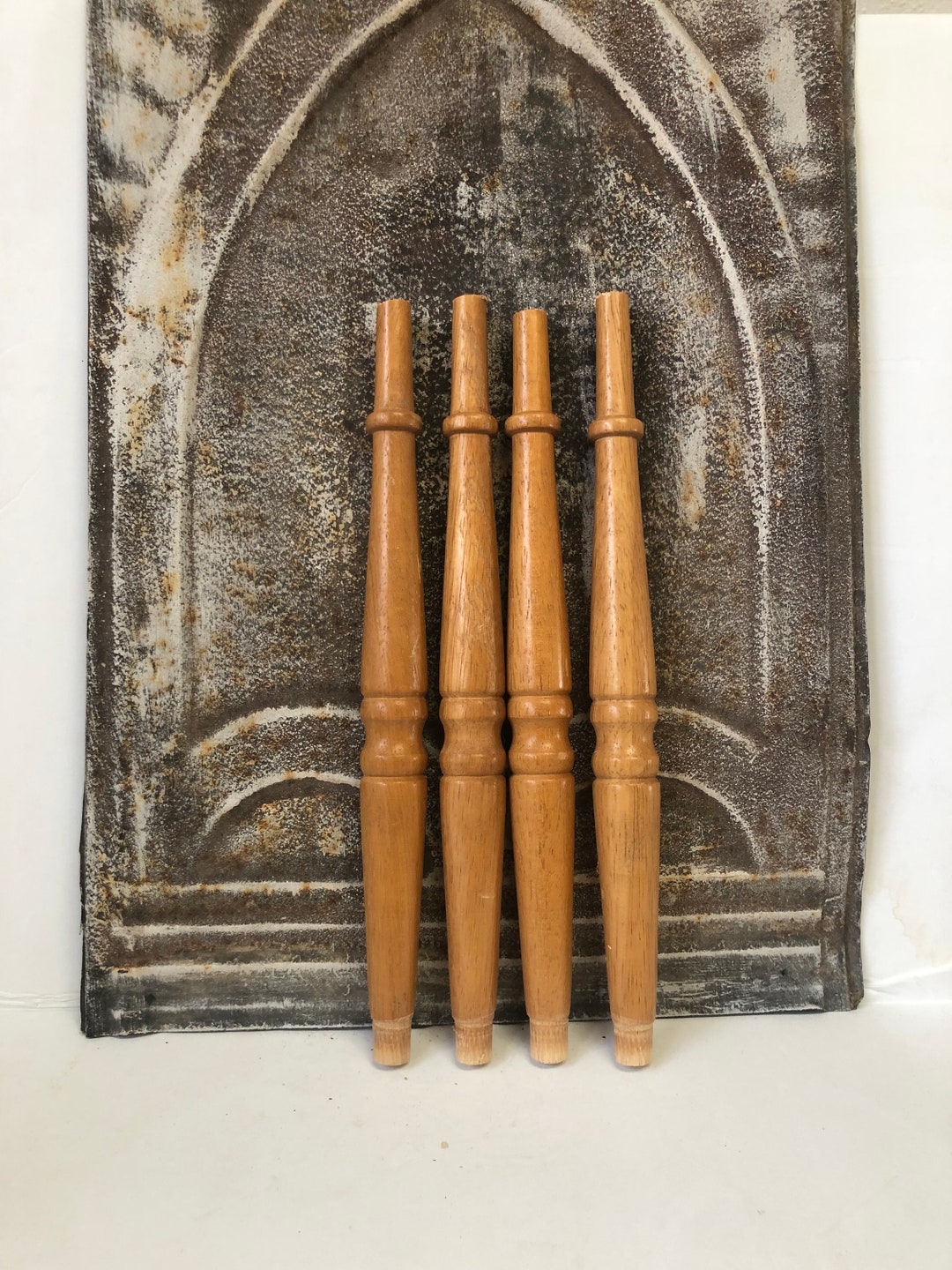 SP-103 FOUR Vintage Wood Spindles, Shabby, Chippy, Farmhouse, Country ...