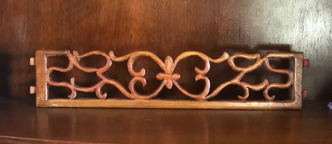 One Wood Filigree Piece From a Vintage Cabinet - Etsy