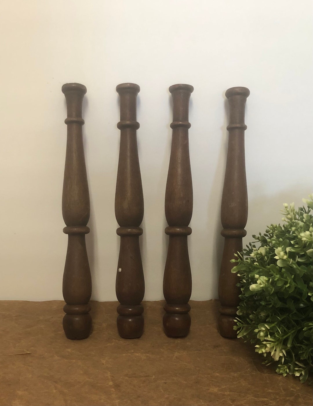 SP-59 FOUR Vintage Wood Spindles, Shabby, Chippy, Farmhouse, Country - Etsy