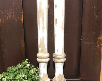 SP-49 TWO Vintage Wood Spindles, Shabby, Farmhouse, Country - Etsy