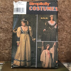 Vintage Costume Sewing Pattern Simplicity, 8192 - Etsy