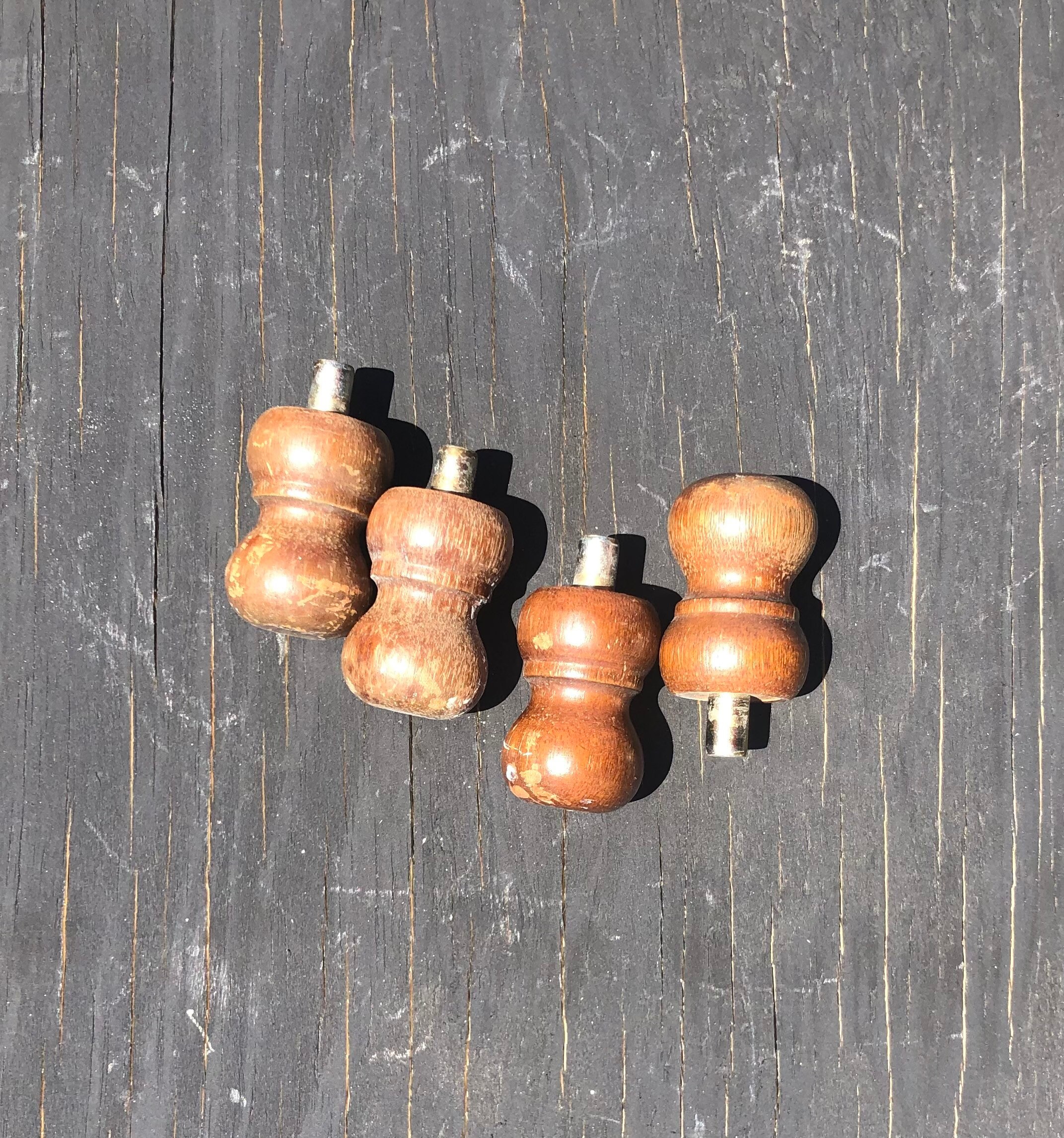 SP-28 FOUR Vintage Wood Spindle Finials, Shabby, Farmhouse, Country - Etsy