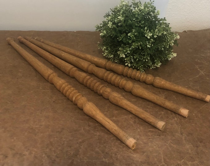 SP-49 TWO Vintage Wood Spindles, Shabby, Farmhouse, Country - Etsy