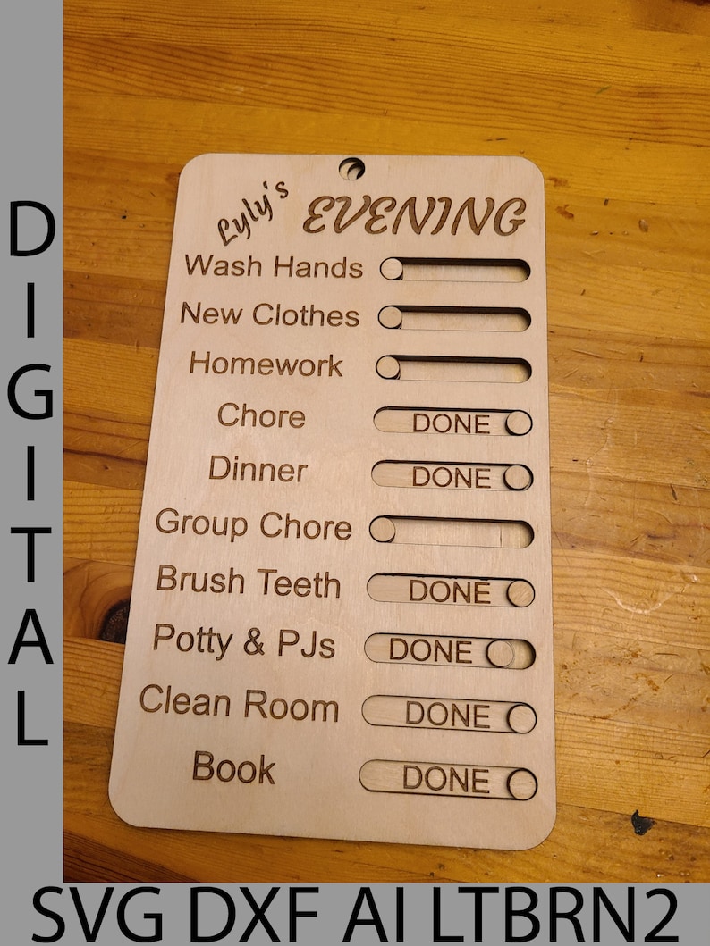 Laser Cut Reusable Checklist (download) - Etsy