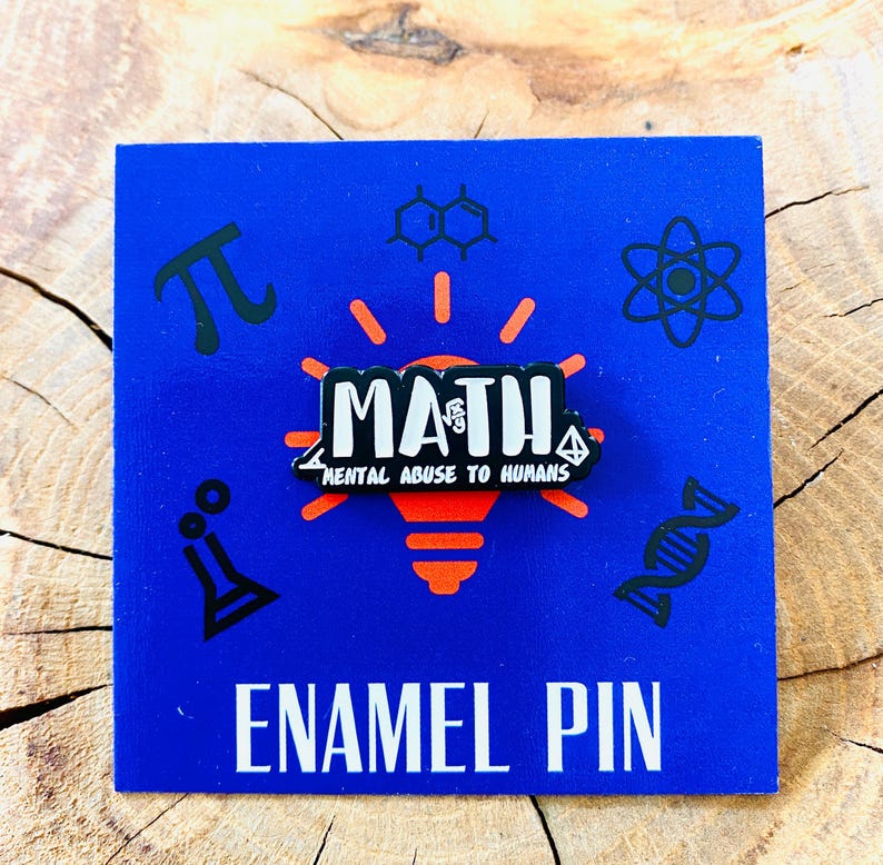Maths Enamel Pin for Maths Student, Teacher Badge Gift, End of Term ...