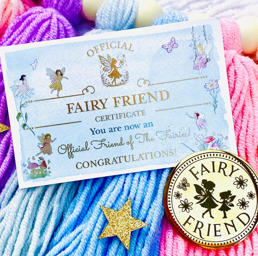 FAIRY FRIEND Certificate and Gold Coin! Fairy Kindness Award! Good ...