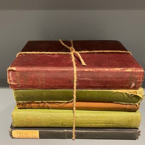 Old Antique Book Stack Selection- Wedding Decor- Rustic Home Decor ...