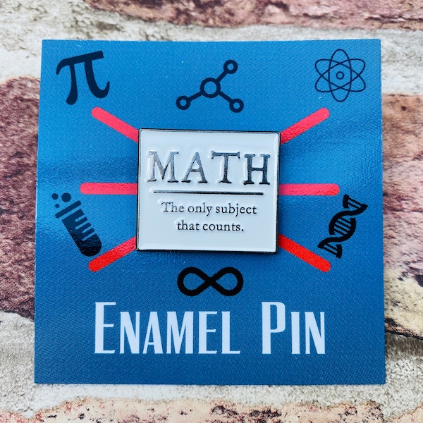Math Enamel Pin - Etsy