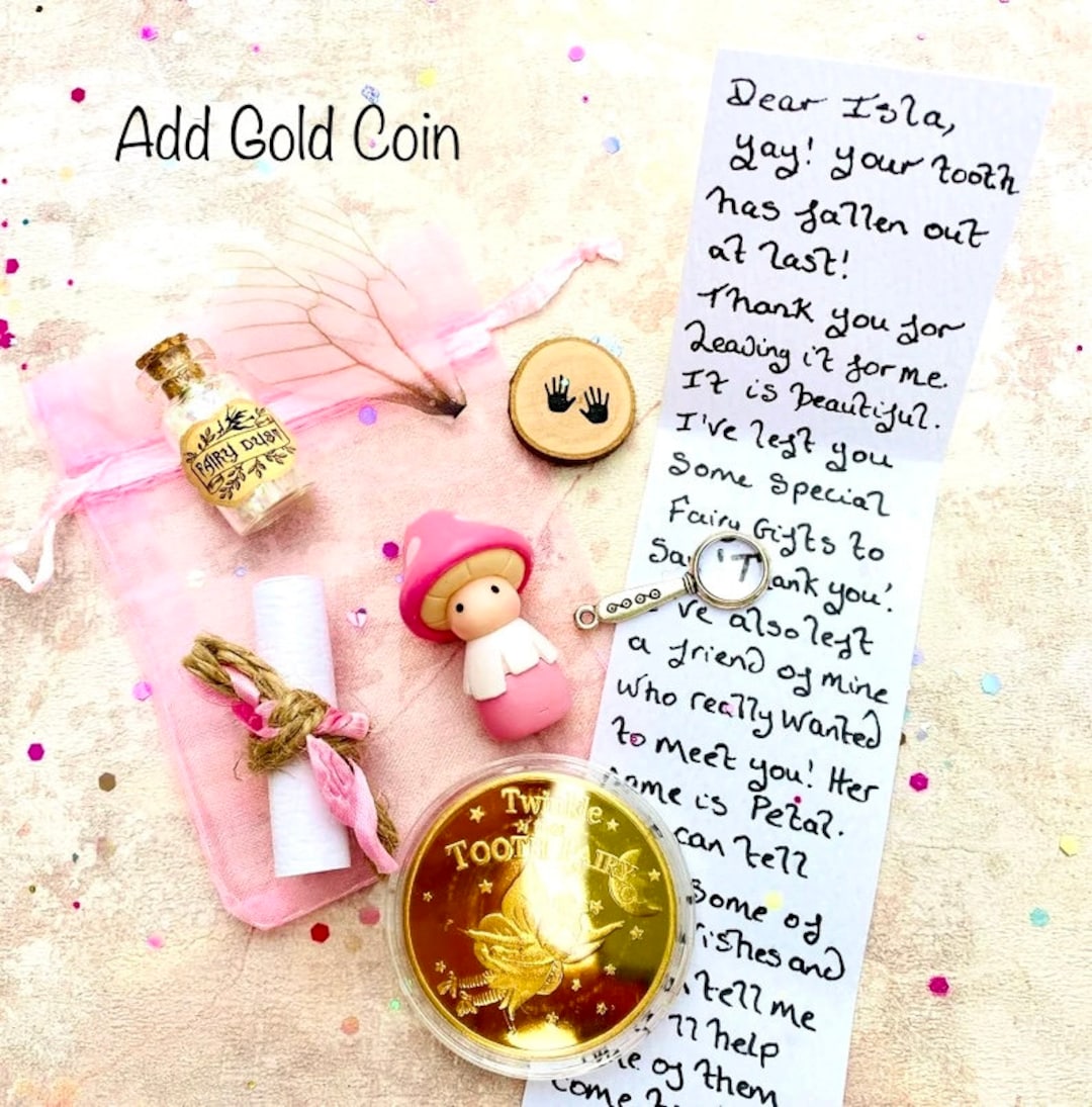 FAIRY FRIEND Tooth Fairy Kit With Tooth Fairy Gifts. Personalised Tooth ...