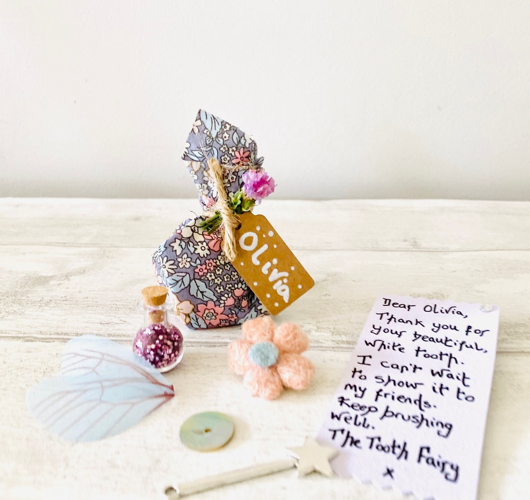 Tooth Fairy Letter & Tooth Fairy Gifts- Girl’s Tooth Fairy Kit (fairy ...