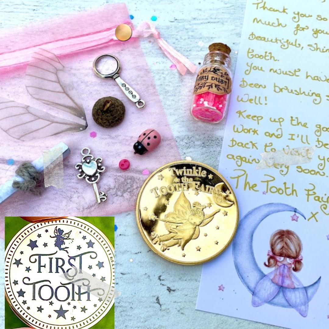 Tooth Fairy Kit With Tooth Fairy Gifts. Personalised Tooth Fairy Letter ...