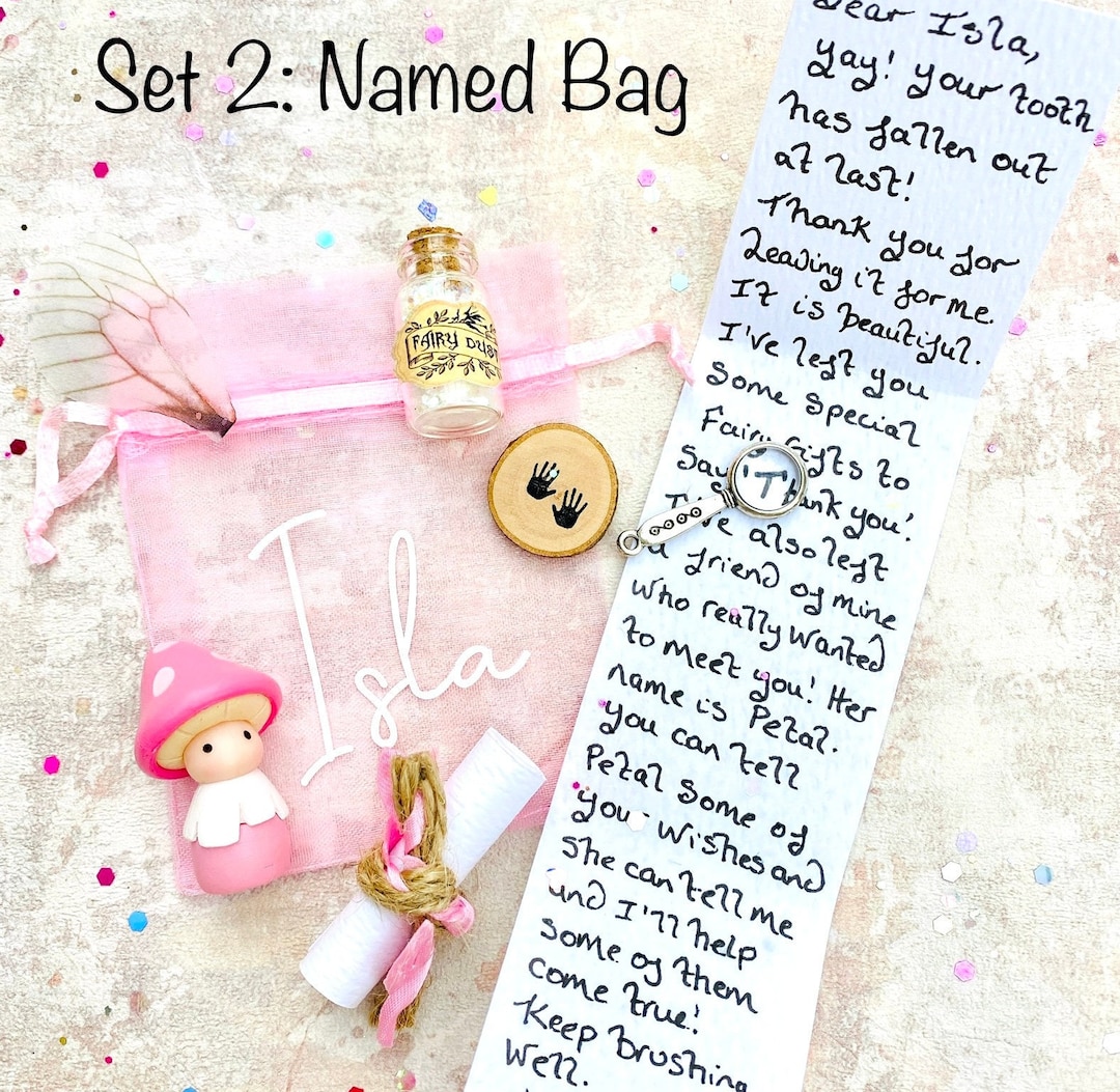 FAIRY FRIEND Tooth Fairy Kit With Tooth Fairy Gifts. Personalised Tooth ...