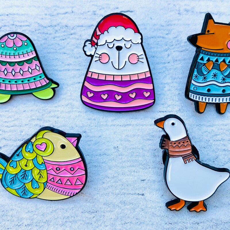 Christmas Enamel Pin - Etsy