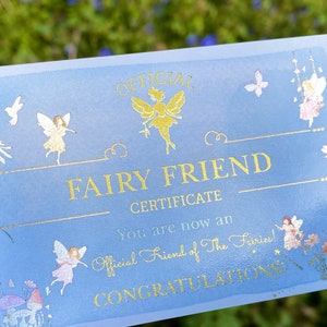 FAIRY FRIEND Certificate Fairy Reward for Fairy Penpal, Fairy Letters ...