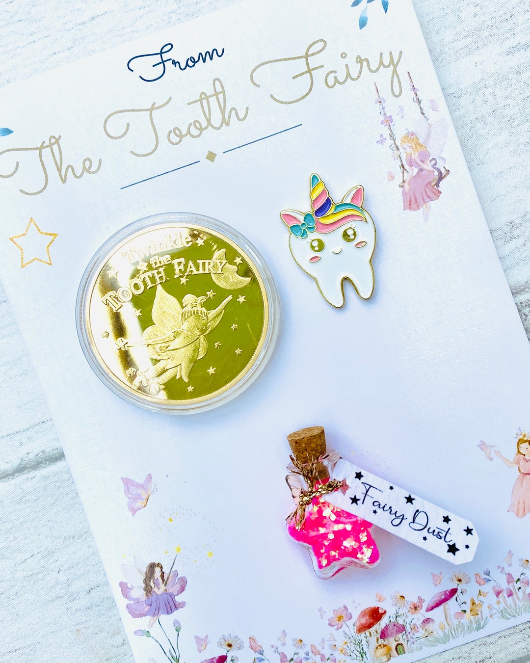 Tooth Fairy Letter With Tooth Fairy Gifts. Tooth Fairy Kit & Tooth ...