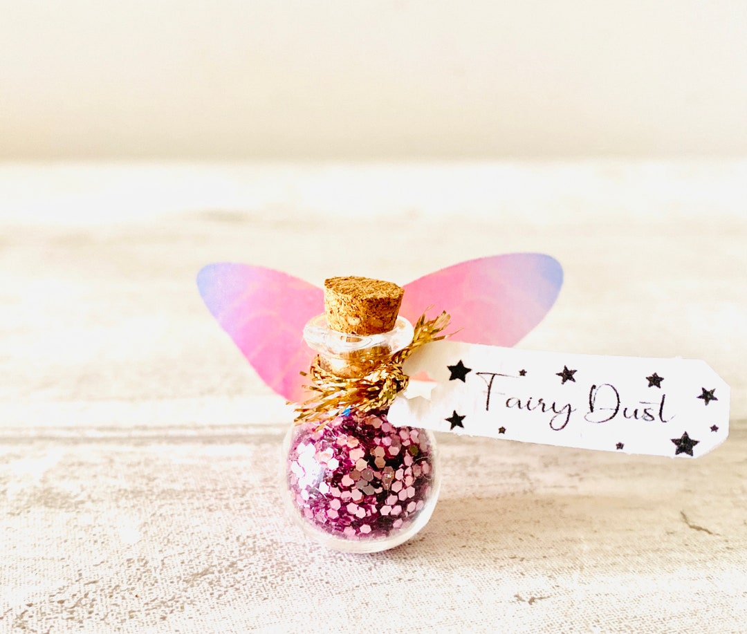 Fairy Dust Bottles With Fairy Wings Perfect Gift From the Tooth Fairy or Fairy Party Bag Fillers ...