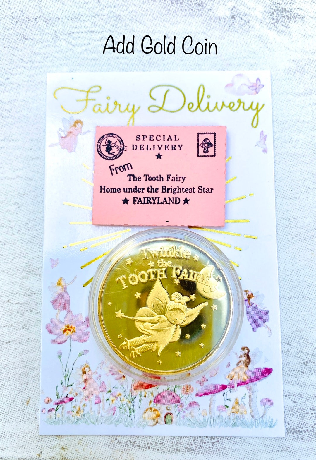 Little Tooth Fairy Letter, Fairy Dust & Gold Coin Tooth Fairy Kit ...