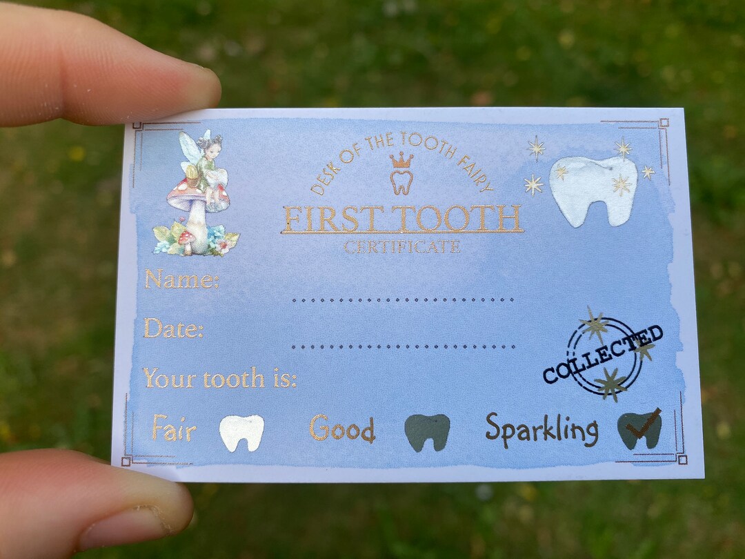 5 Tooth Fairy Receipts! Gift From the Tooth Fairy (gold Foiled) Tooth ...