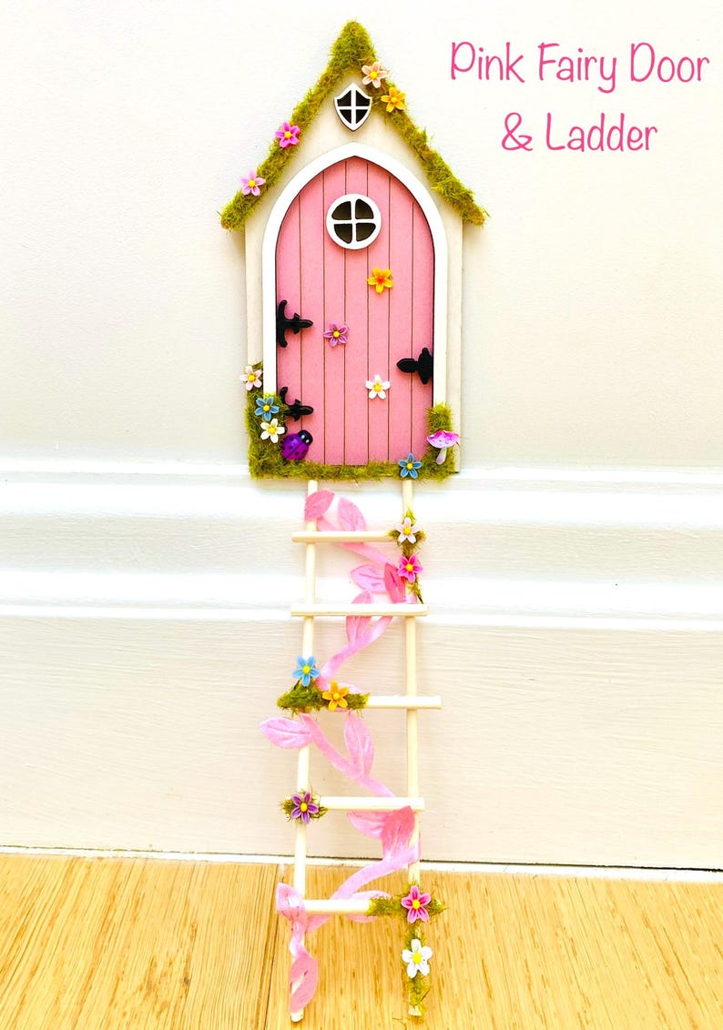 Fairy Door FAIRY HOUSE- With Ladder & Fairy Bench for Fairy Bedroom - Etsy