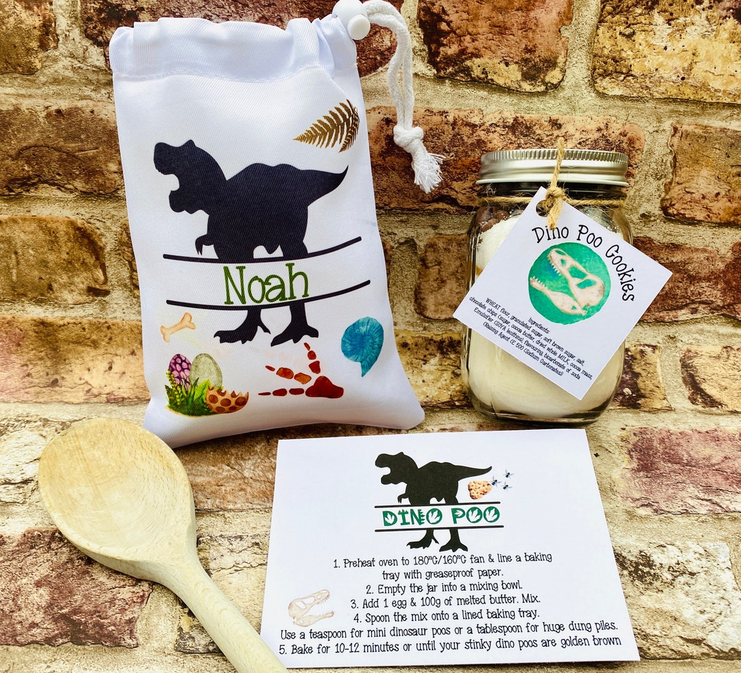 Dinosaur Poo Cookie Jar Mix! Cookies in a Jar Gift- Kids Baking Set ...