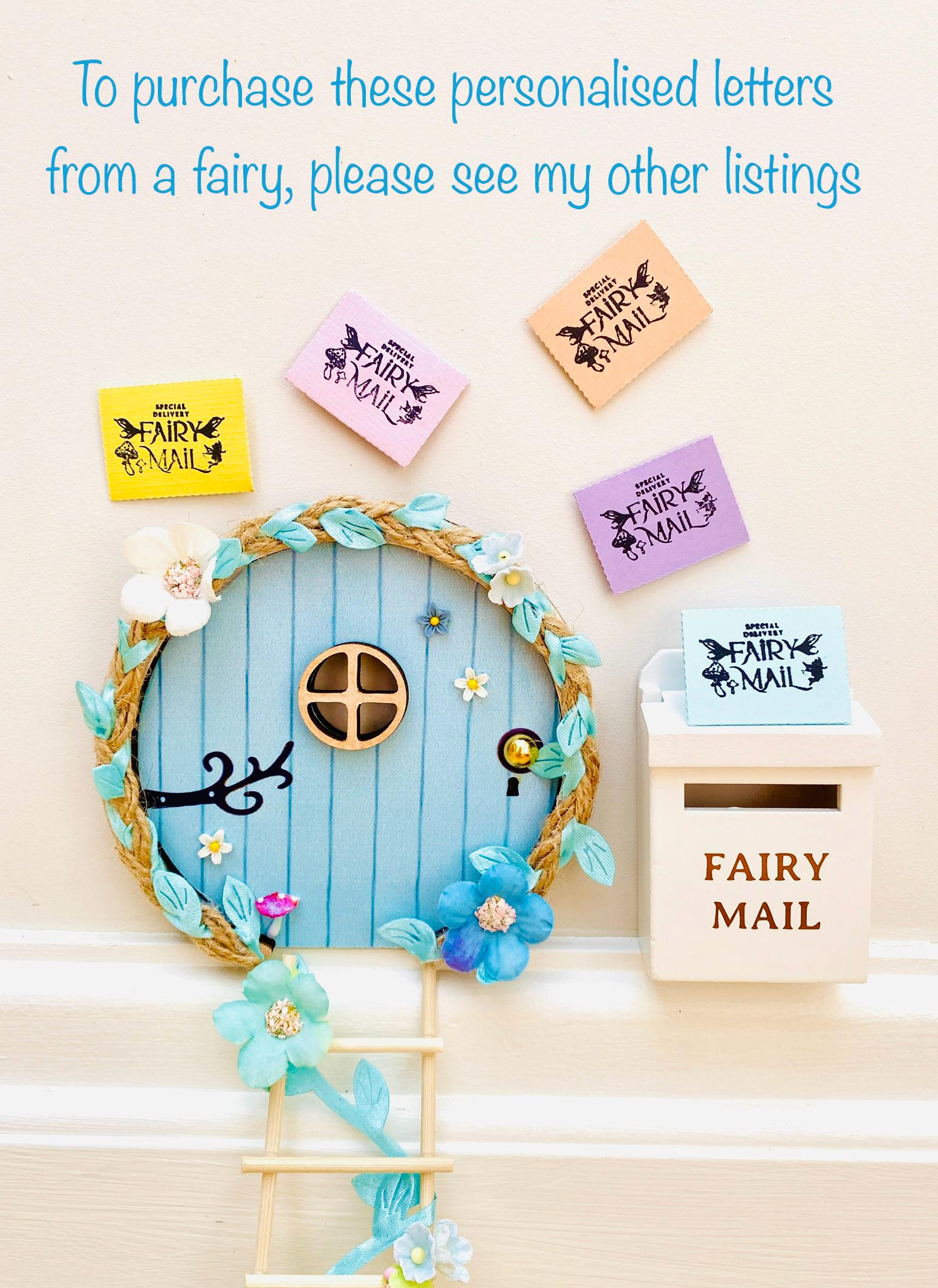 FAIRY DOOR With Ladder, Fairy Bench and Postbox for Fairy Bedroom - Etsy