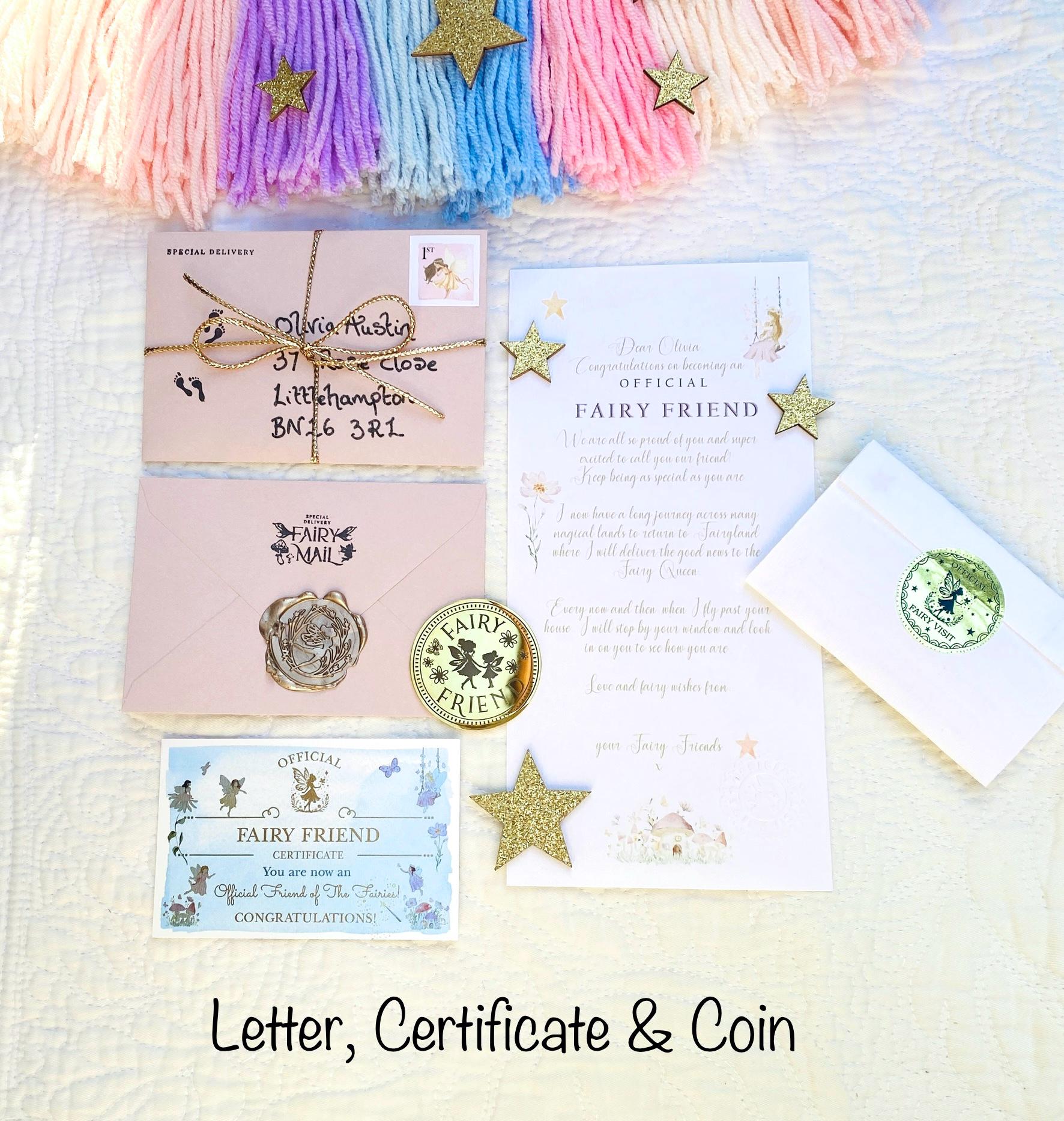 FAIRY FRIEND Certificate and Gold Coin! Fairy Kindness Award! Good ...