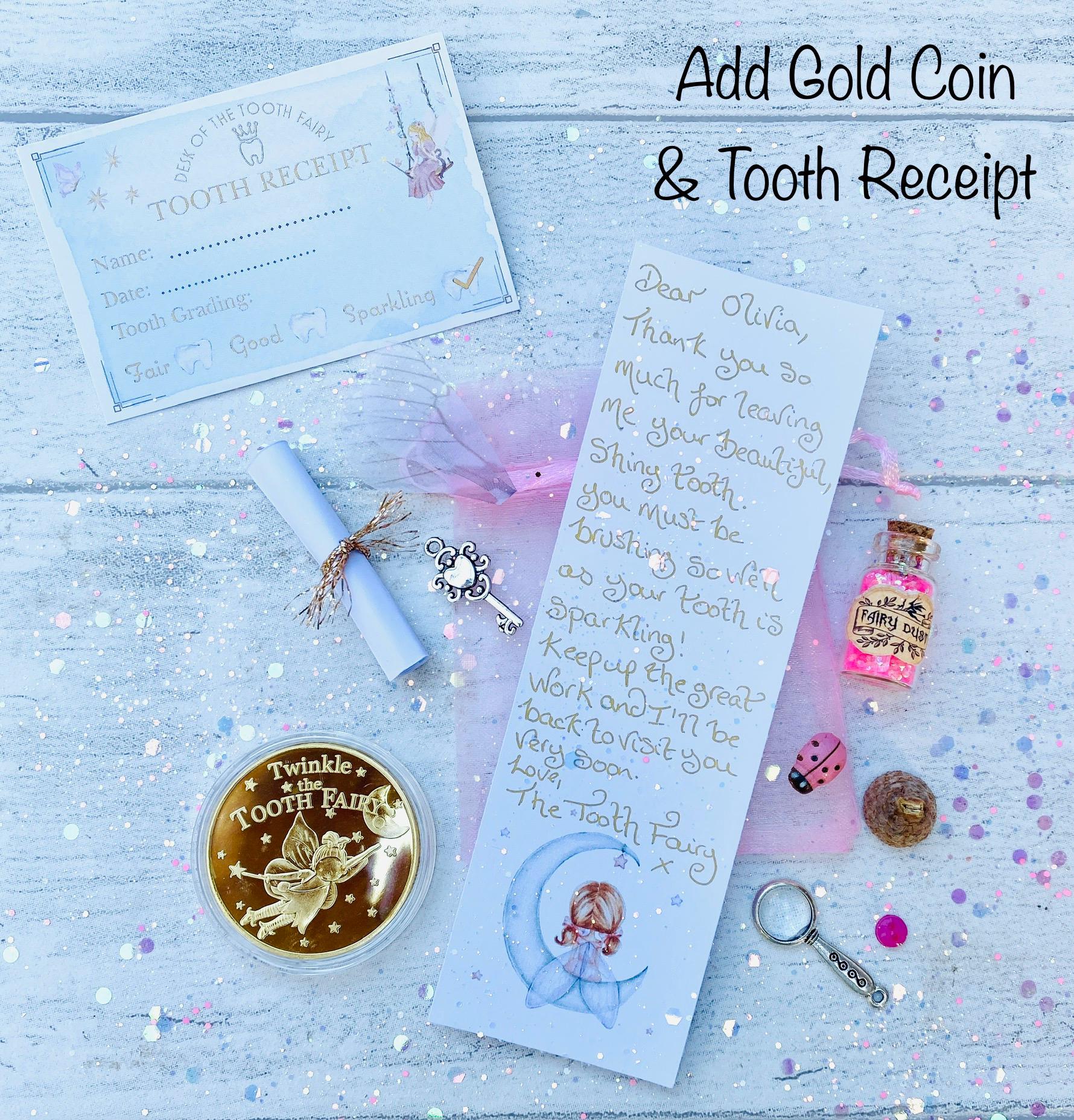 Tooth Fairy Kit With Tooth Fairy Gifts. Tooth Fairy Keepsake Letter ...