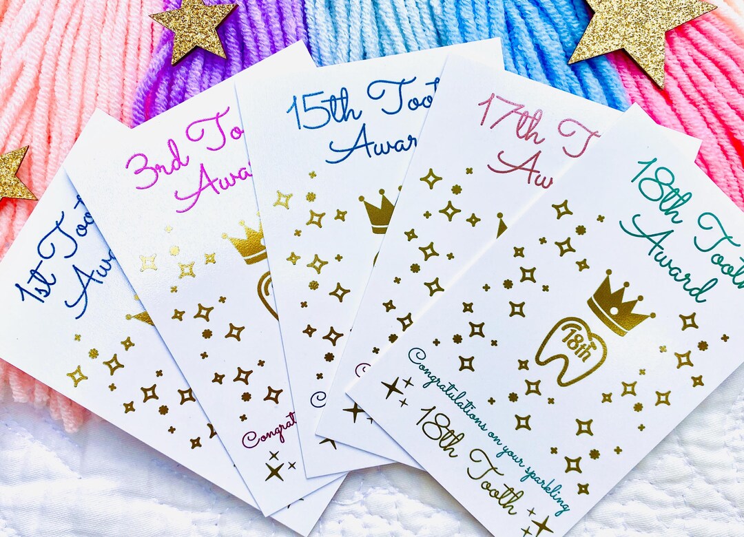 20 TOOTH FAIRY Collection Receipts - 1 for Every Tooth! Tooth Fairy ...