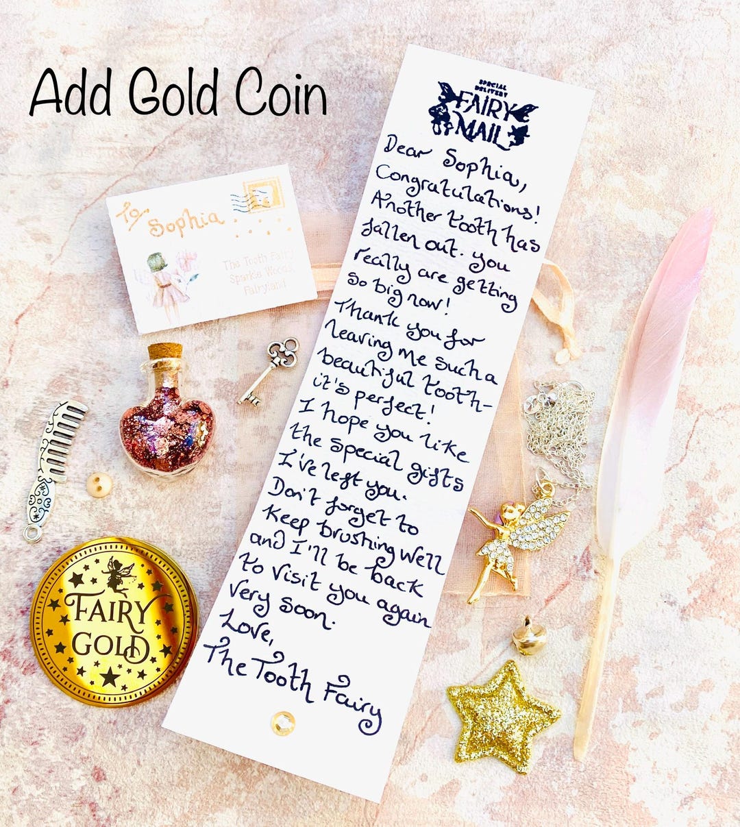 Tooth Fairy Kit- Tooth Fairy Letter, Fairy Dust and Tooth Fairy Gold ...