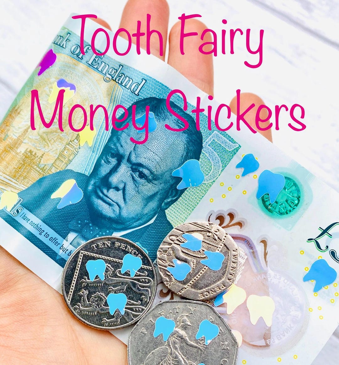 Tooth Fairy Money Stickers! Turn Your Human Money Into Tooth Fairy ...