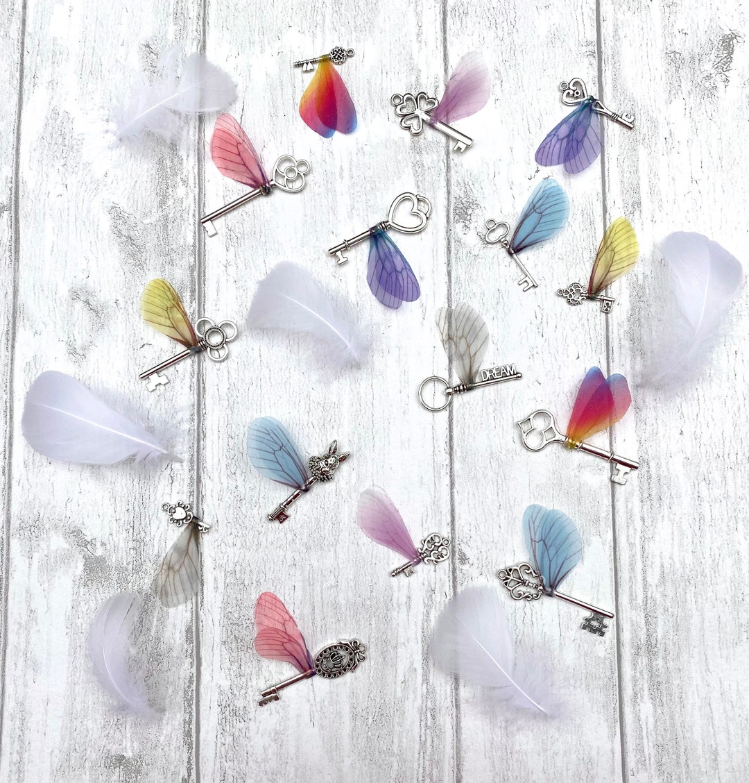Silver Flying Keys (PASTEL) Magical Flying Keys & Glittery Wings ...