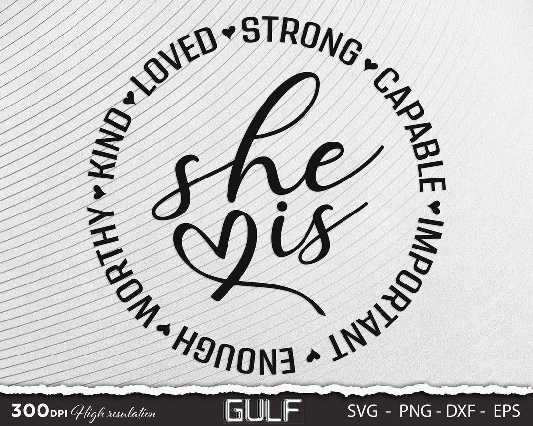 Girly Svg Motivational Svg Feminist Svg She is Strong Svg - Etsy Singapore
