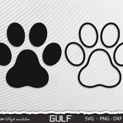 Dog Paw Print Svg. Vector Cut File for Cricut Silhouette Png - Etsy