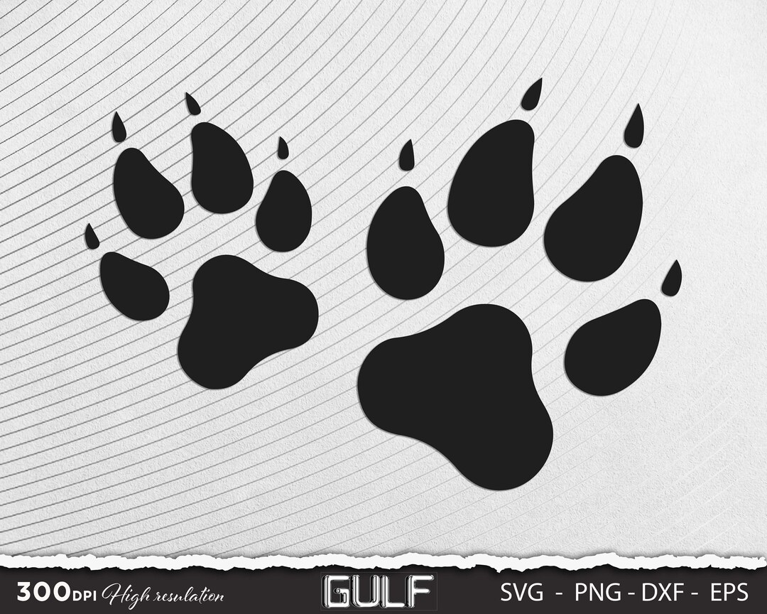 Big Cat Paw svg cat paw print svg dog paw svg bear paw svg - Etsy México