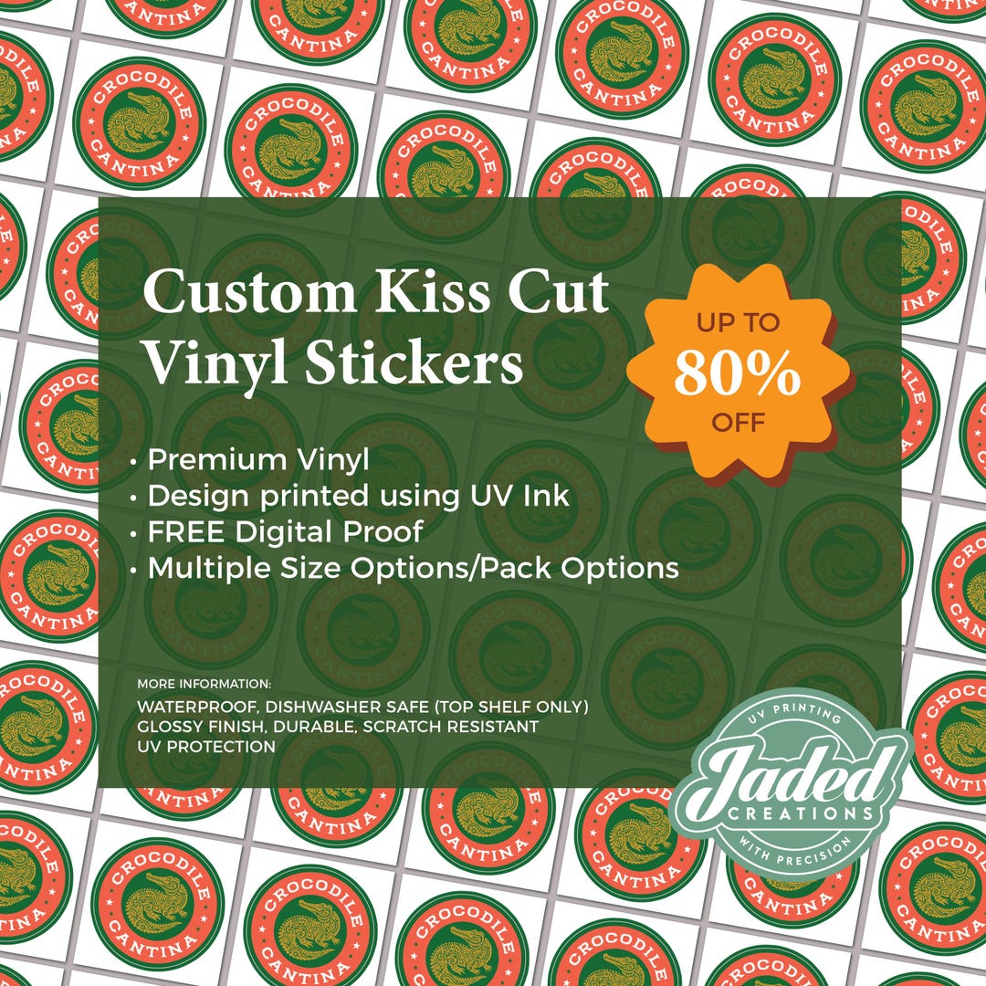 Custom Logo Stickers Vinyl Printed Kiss Cut Company Brand Merch ...