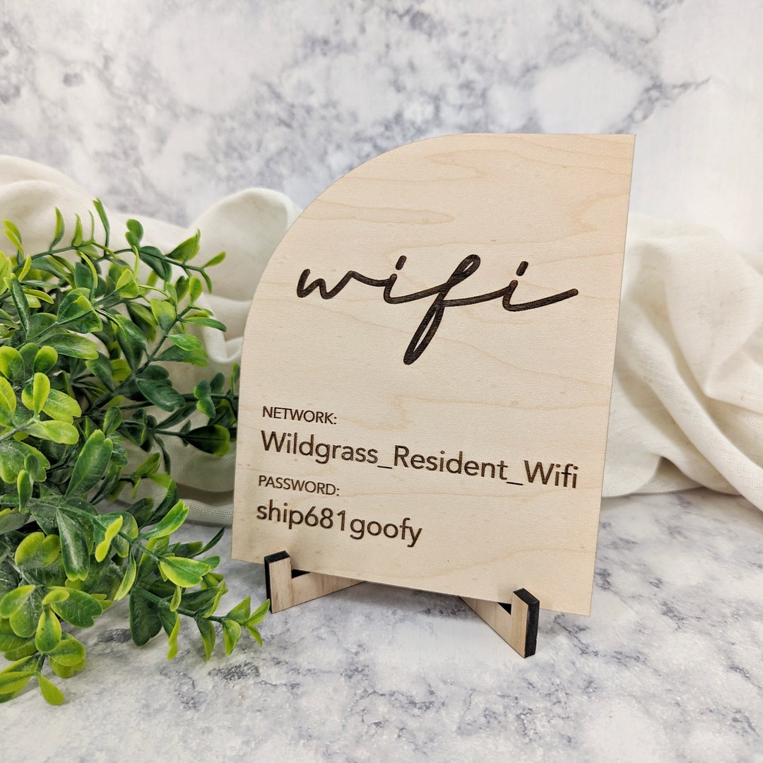Custom Wifi Wood Sign Guest Bedroom Airbnb Personalized Wood - Etsy