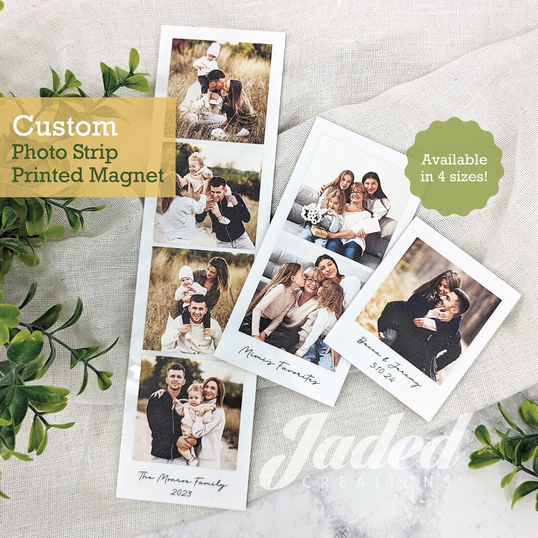 Custom Photo Strip Magnet Personalized Photo Booth Family Picture ...